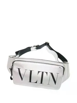 Valentino Garavani 2018-2026 Metallic Calfskin Vltn Rockstud Belt Bag - Silver