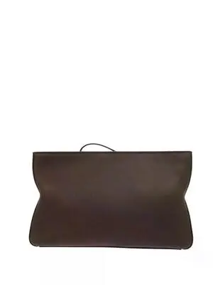 FERRAGAMO Leather Soft Pouch Clutch Bag