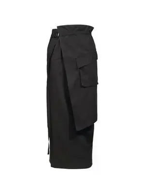 BOHEMSEO Buckle-detail Wrap Midi Skirt