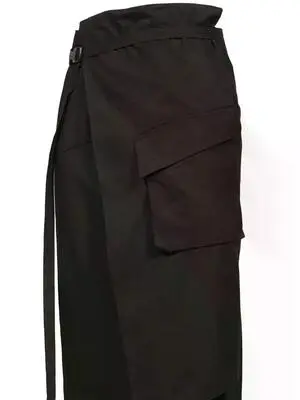 BOHEMSEO Buckle-detail Wrap Midi Skirt