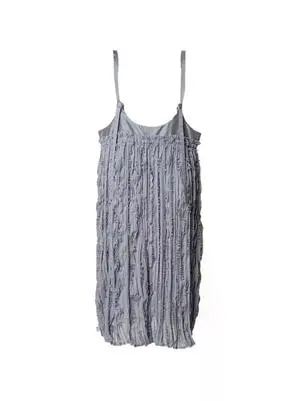 MULLER OF YOSHIOKUBO Crinkled-effect Ripple Midi Skirt - Grey