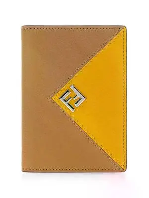 Fendi Lui Logo-plaque Card Holder - Brown