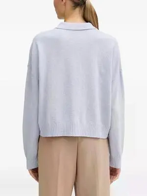 Sisley Bouclé-knit Polo Sweater