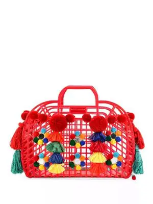 Dolce & Gabbana Kendra Pom-pom Shopping Bag Pvc Tote Bag