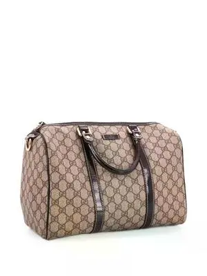 Gucci Joy Boston Bag Gg Coated Canvas Medium Satchel