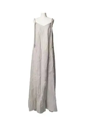 MULLER OF YOSHIOKUBO Rope-strap V-neck Maxi Dress - Neutrals