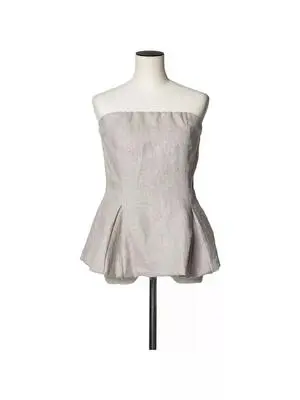 MULLER OF YOSHIOKUBO Linen Strapless Top