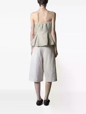 MULLER OF YOSHIOKUBO Linen Strapless Top