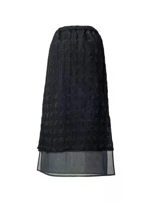 MULLER OF YOSHIOKUBO Textured Midi Skirt