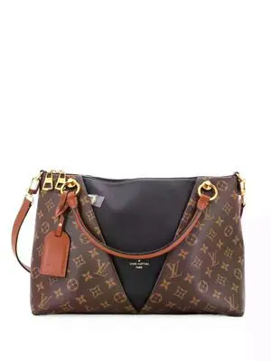 LOUIS VUITTON V Tote Monogram Canvas And Leather Mm Shoulder Bag