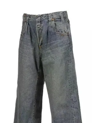 DAIRIKU Reconstructed Washed-denim Jeans