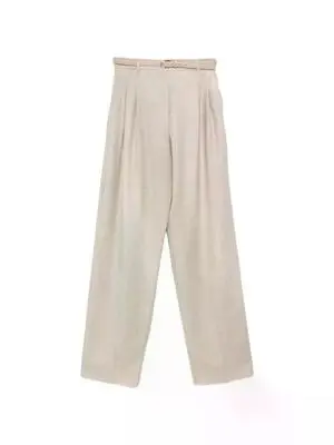 Max Mara Lago Belted Pleated Trousers