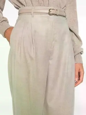 Max Mara Lago Belted Pleated Trousers