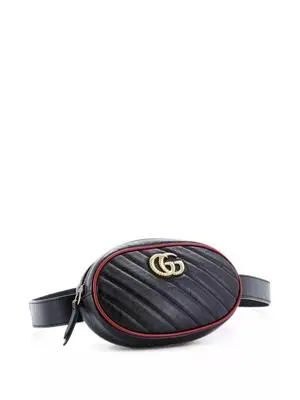 Gucci Gg Marmont Diagonal Quilted Leather Belt Bag
