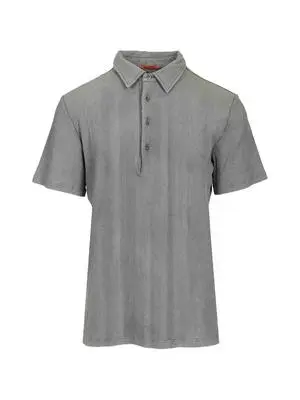 Barena Venezia Ribbed Short-sleeve Polo Shirt - Grey