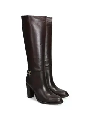 CHANTAL Buckle-detail Block-heel Boots