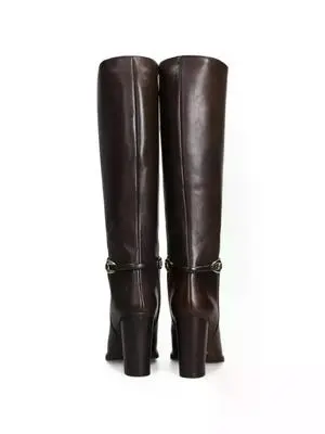 CHANTAL Buckle-detail Block-heel Boots