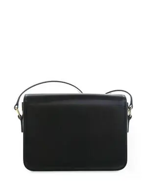 Celine Teen Shiny Calfskin Triomphe Cross Body Bag - Black