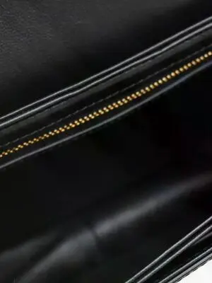 Celine Teen Shiny Calfskin Triomphe Cross Body Bag - Black
