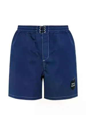 Kenzo Sounds Logo-print Swim Shorts - Blue