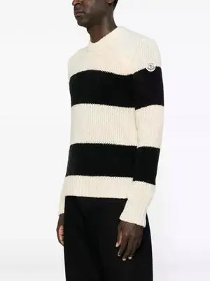 Moncler Bouclé-knit Striped Sweater