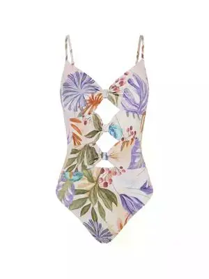 GOTTEX Floral-print Cutout Swimsuit