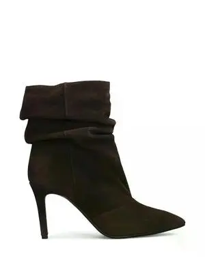 VIA ROMA 15 Draped Pointed-toe Ankle Boots
