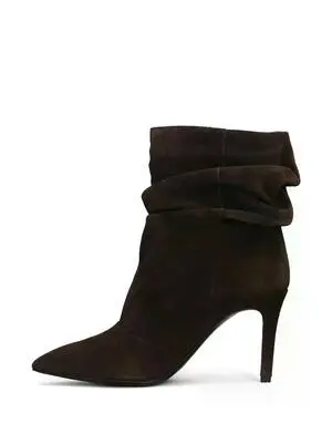 VIA ROMA 15 Draped Pointed-toe Ankle Boots
