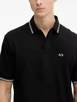 Armani Exchange Logo-embroidered Tipped Polo Shirt