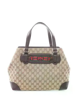 Gucci 2000s Gg Canvas Sherry Line Tote Bag - Neutrals