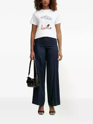 SILVIAN HEACH Pressed-crease Wide-leg Jeans