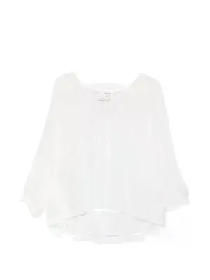 MAISON123 Broderie-anglaise V-neck Blouse