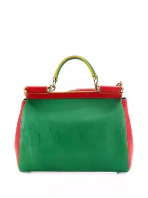 Dolce & Gabbana Miss Sicily Bag Leather Medium Satchel - Blue