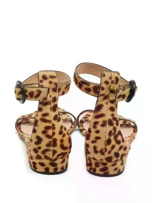 GIANVITO ROSSI Leopard-print Ankle-strap Sandals