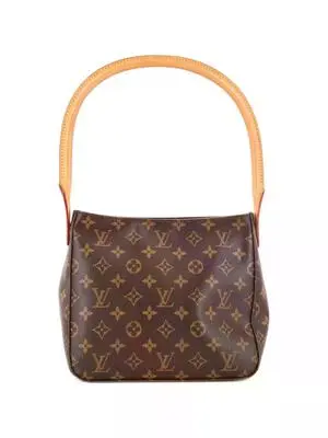LOUIS VUITTON Looping Handbag Monogram Canvas Mm Satchel