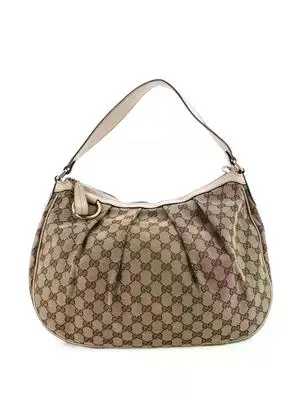 Gucci Sukey Gg Canvas With Leather Medium Hobo Bag