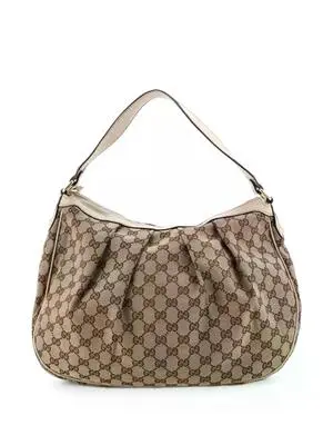 Gucci Sukey Gg Canvas With Leather Medium Hobo Bag