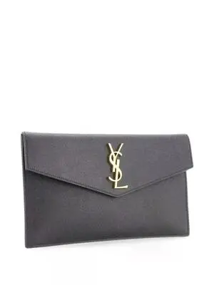 Saint Laurent Uptown Pouch Leather Clutch Bag