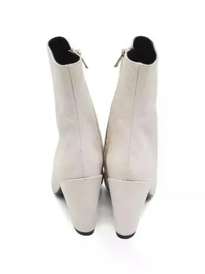 Amiri Croc-embossed Pointed-toe Ankle Boots