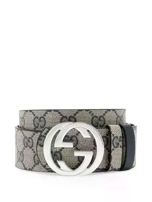 Gucci Reversible Belt With Interlocking G-buckle - Neutrals