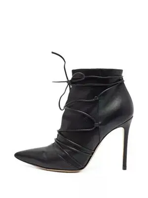 GIANVITO ROSSI Lace-up Pointed-toe Ankle Boots