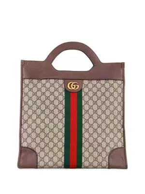 Gucci Ophidia Cut Out Handle Gg Coated Canvas Medium Tote Bag