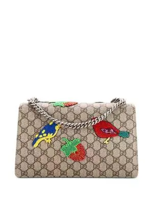 Gucci Dionysus Embellished Gg Coated Canvas Small Shoulder Bag - Brown