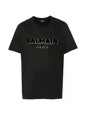Balmain Logo-print Cotton T-shirt - Black