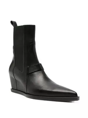 Rick Owens Wedge-heel Pointed-toe Boots