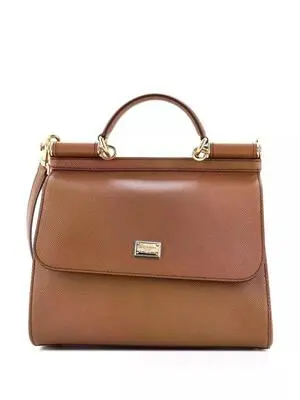 Dolce & Gabbana Dolce & Gabbana Miss Sicily Bag Leather Medium Satchel Brown