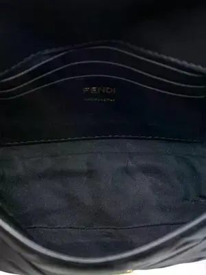 Fendi 2010-2026 Mini Zucca Embossed Leather Baguette Satchel