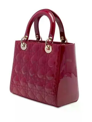 Dior 2019 Medium Patent Cannage Lady Satchel