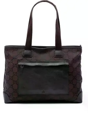 Gucci 2016-2026 Gg Nylon Tote Bag - Brown