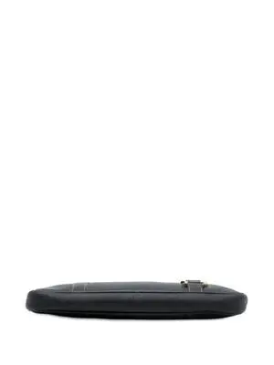 Dior 2001 Logo Grained Calfskin Clutch Bag